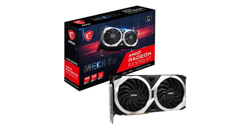 MSI RADEON RX 6750 XT MECH 2x12 GB GDDR6 192 Bit AMD Ekran Kartı ...